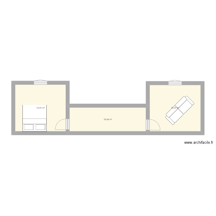 gabok - Plan 3 pièces 37 m2 dessiné par matt36122