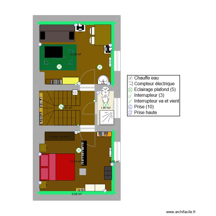 ETAGE elec - Plan dessiné par La_sof