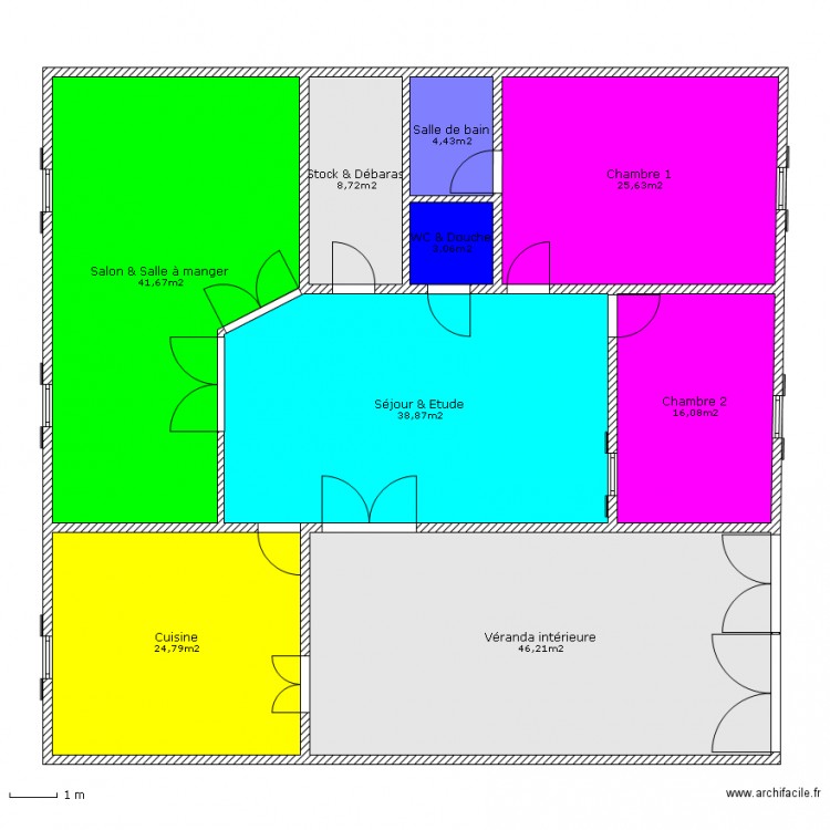 Plan RDC-F4 avec Séjour - Plan dessiné par ilmia