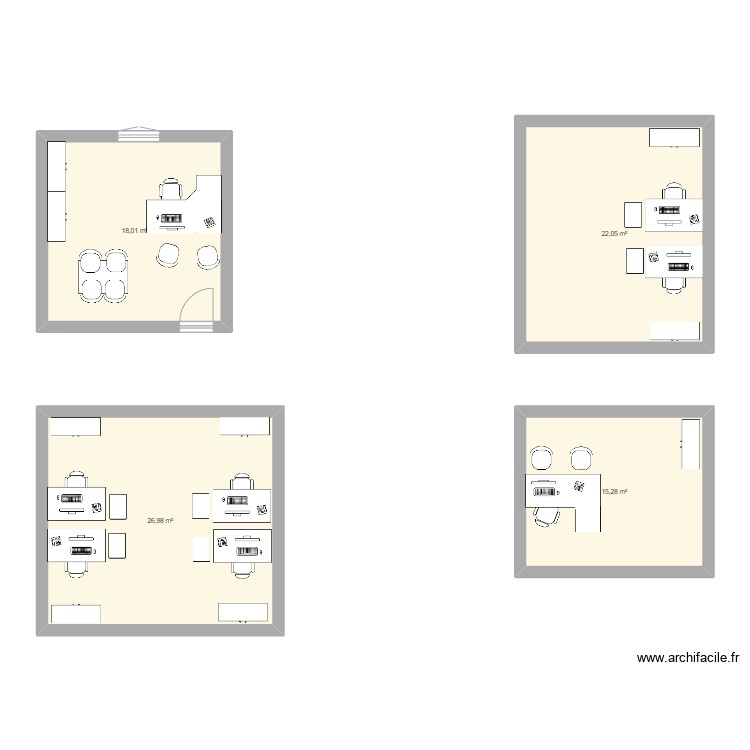 Surface bureaux - Plan dessiné par sam9287