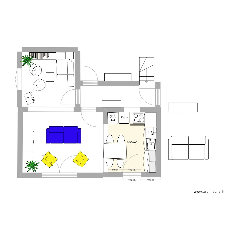 castors RDC gd canapé - Plan dessiné par samparker