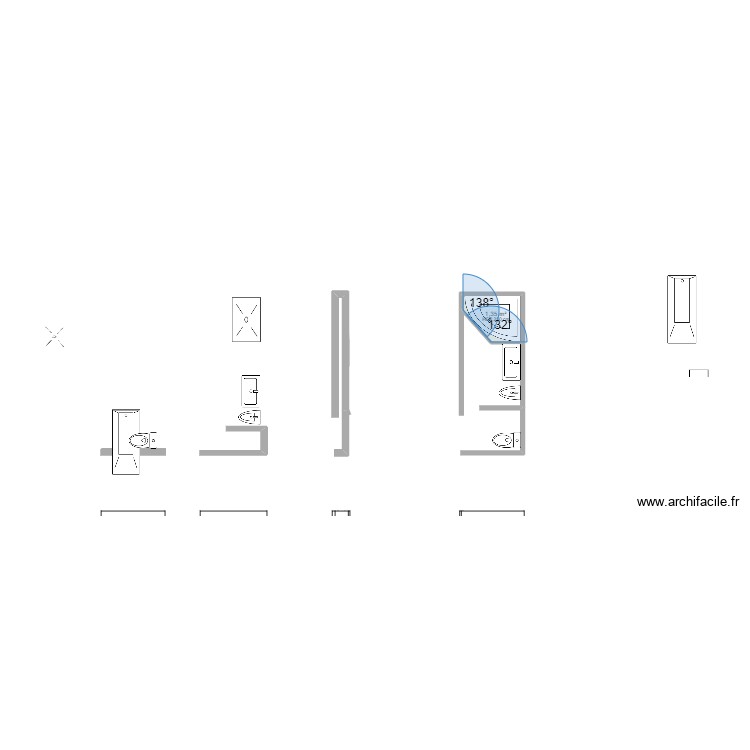 sdb - Plan 1 pièce 1 m2 dessiné par nath34430