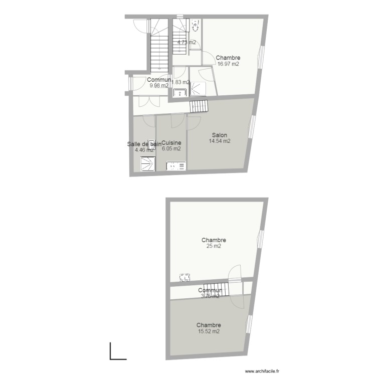 Magitot ancien périmètre - Plan dessiné par Rom9999