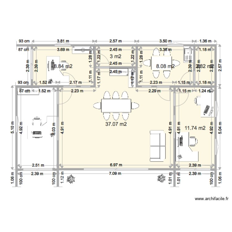Plan – PROJET BUREAUX CONTENEURS – Par guillaumeduvere ️ | ArchiFacile