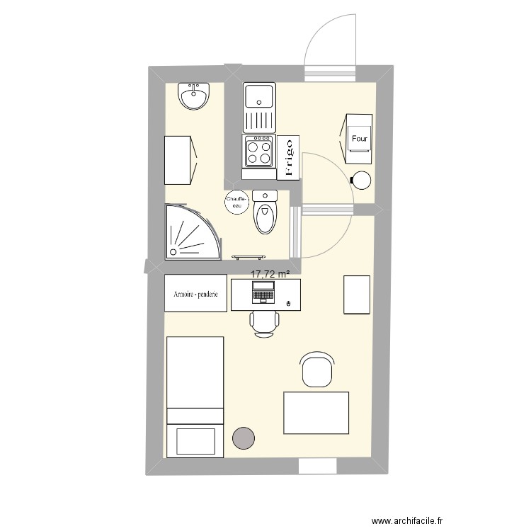 studio - Plan dessiné par vandoeuvre