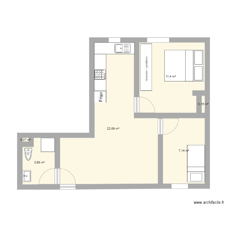Plan F2 - Plan dessiné par LZAI