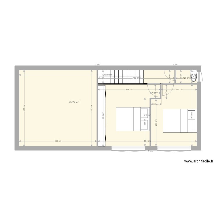 appartement etage labenne - Plan dessiné par lio40