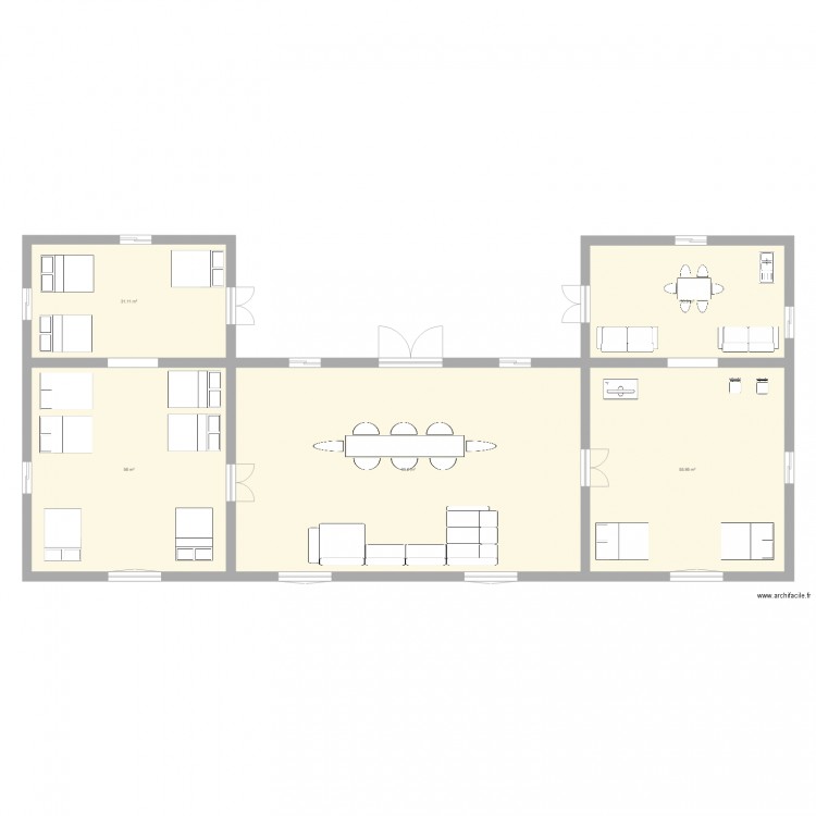 trano razana - Plan 5 pièces 273 m2 dessiné par Raharison