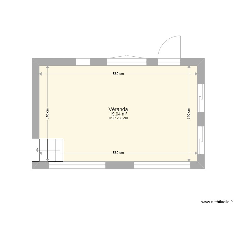VERANDA - Plan dessiné par claudiaflo86