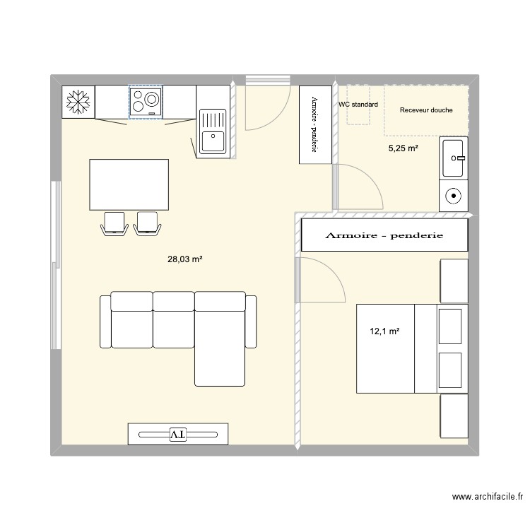 F2 fonctionnel - Plan dessiné par Lologwada