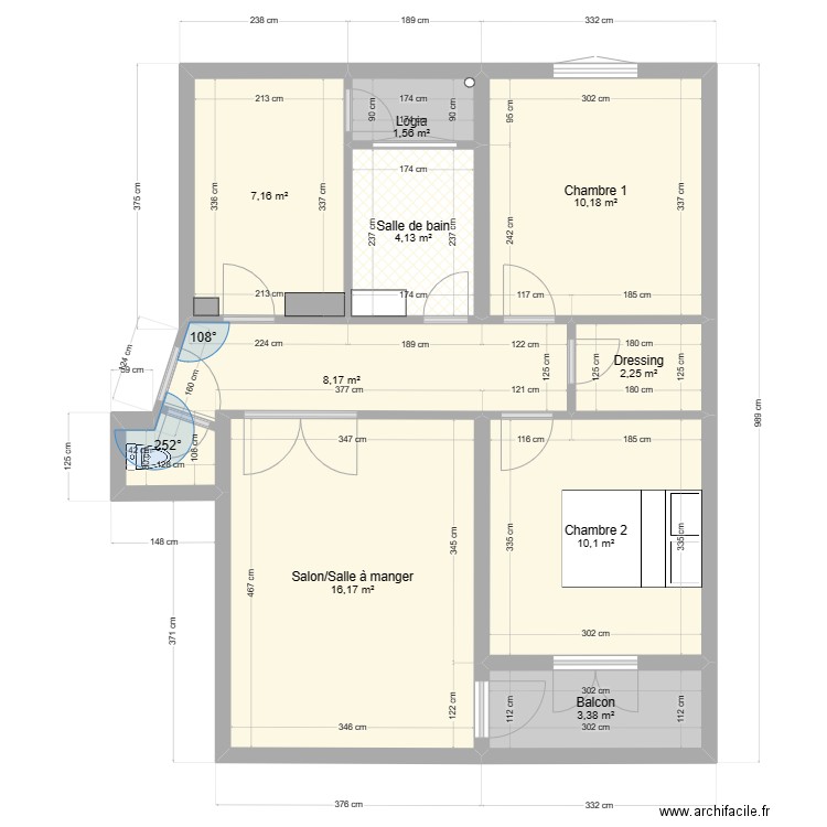 ANGLET T3 - Plan dessiné par Hervé4064