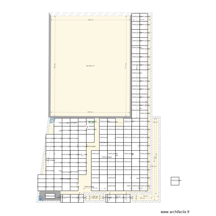 terrasse - Plan dessiné par KATA14
