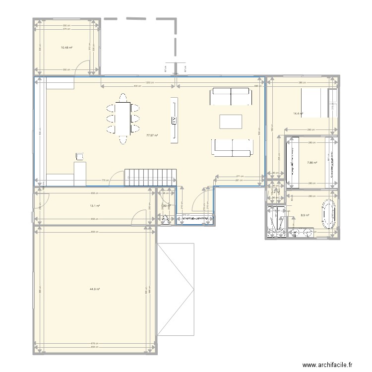 RDC Maison - Plan dessiné par Julienpza