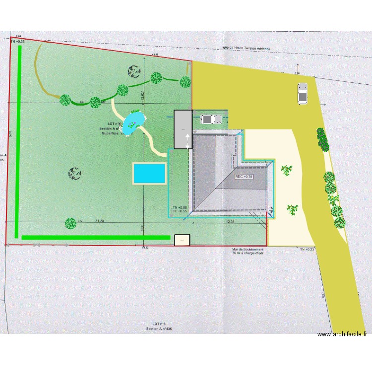 Terrain - Plan dessiné par toniojhen