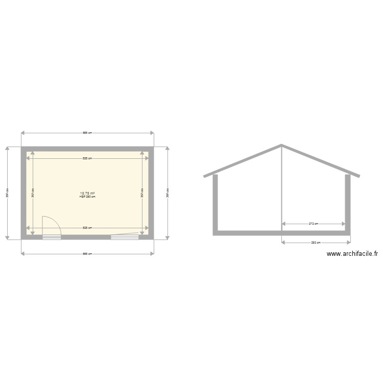 Plan – abri de jardin 2 – Par Robert Negre ️ | ArchiFacile
