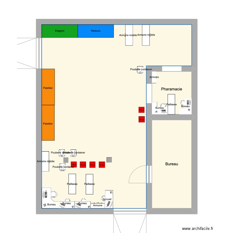 réception - Plan dessiné par maelwblt