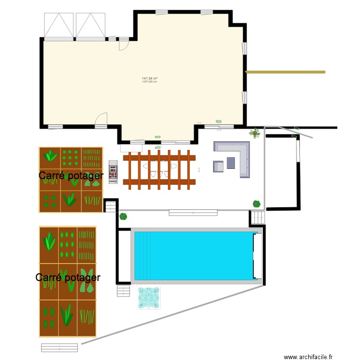 Piscine 1 - Plan dessiné par Alexis WISSER