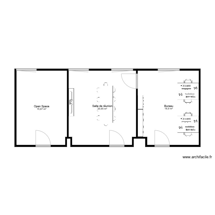 Locaux - Plan dessiné par MQ57