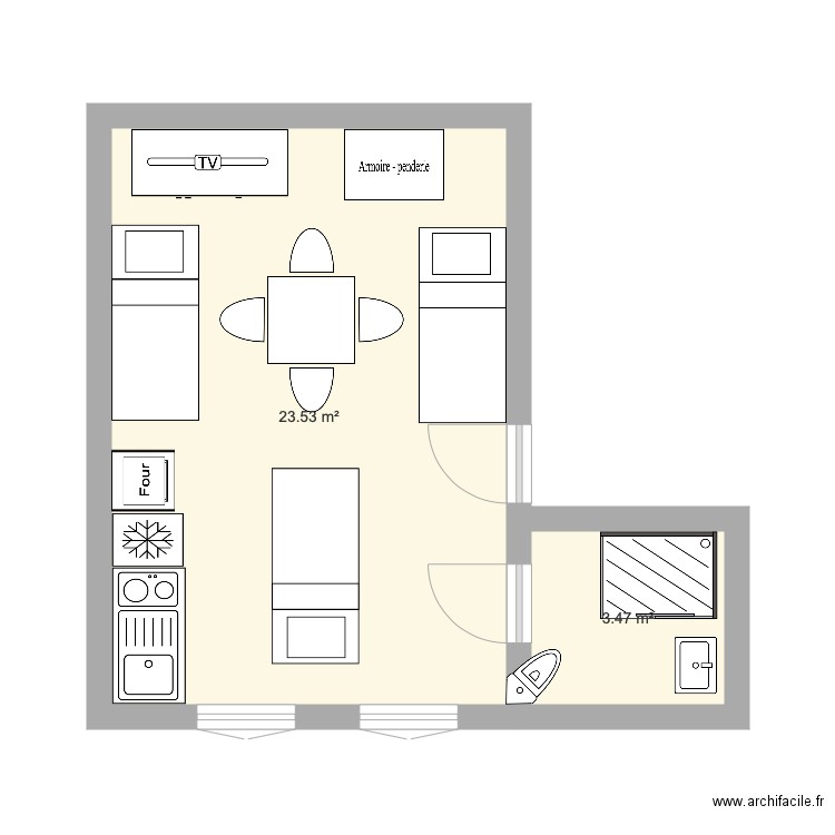 Plan Studio - Plan dessiné par SamirAmellouk