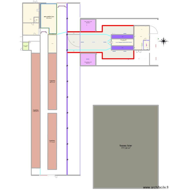 batiment - Plan 5 pièces 1058 m2 dessiné par hugooo65