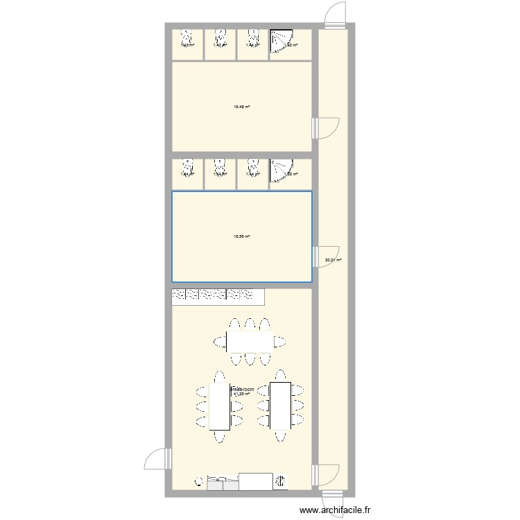 Break room - Plan dessiné par tristanP6