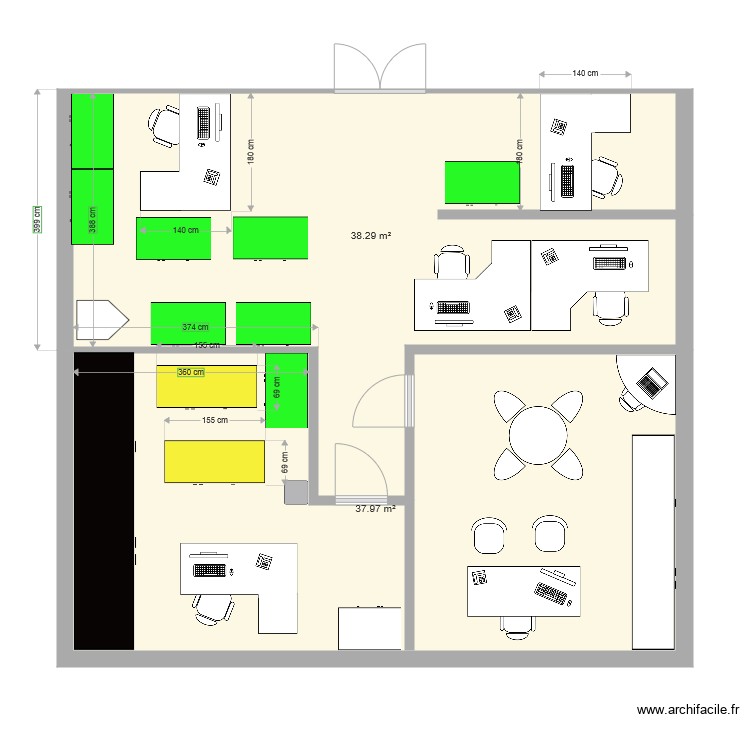 plan nouveau locaux 2 - Plan dessiné par niconaldo