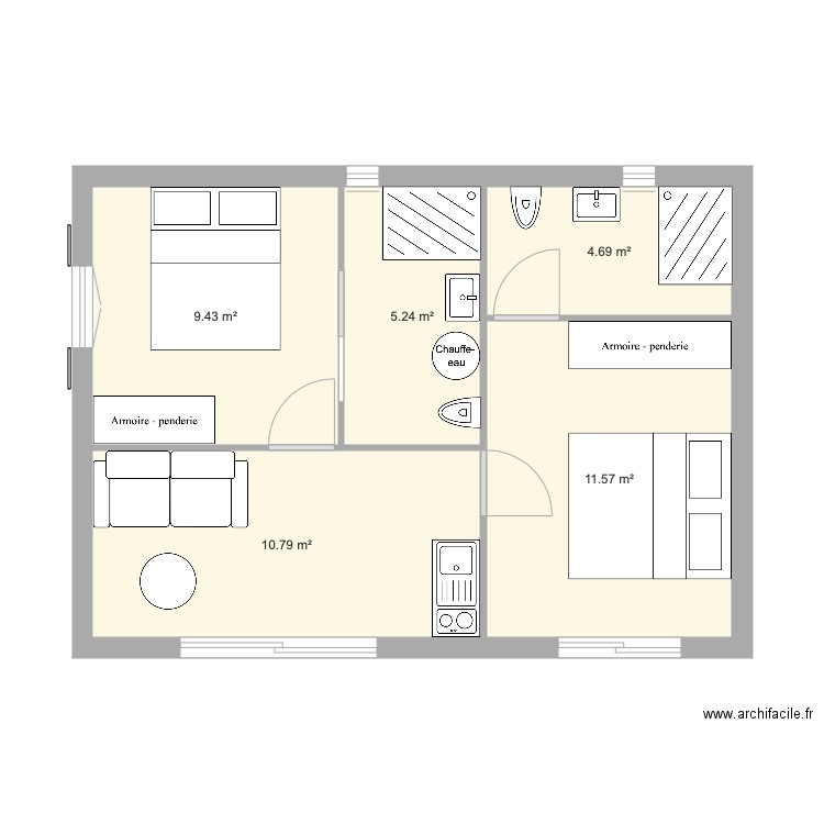 Cabane - Plan dessiné par clairichou