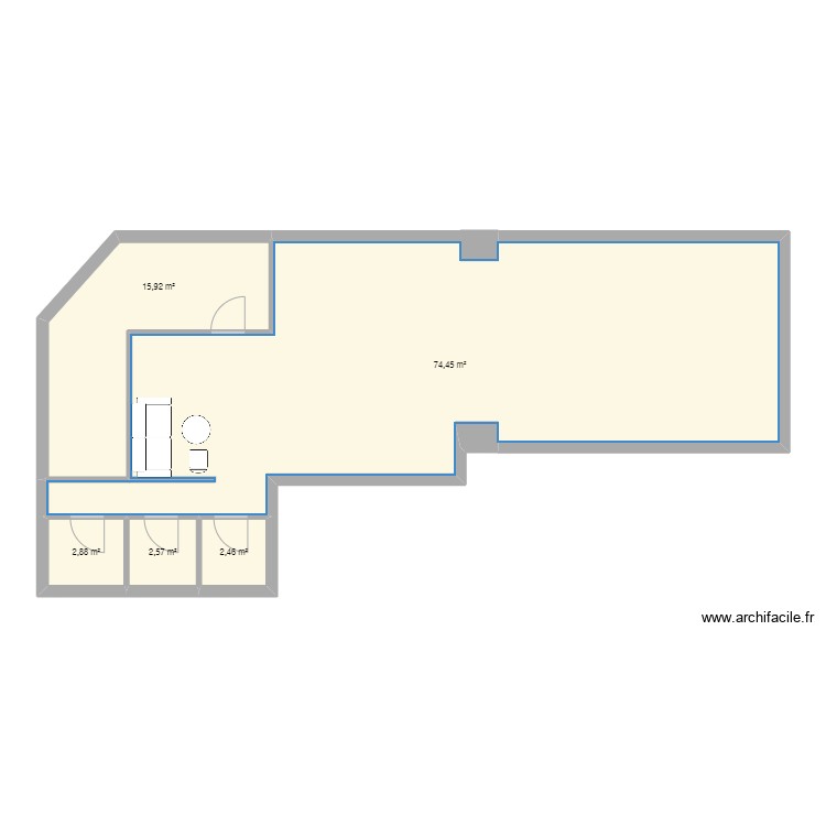 AUSTRAL SURF SHOP 2 - Plan 5 pièces 98 m2 dessiné par SOMathis