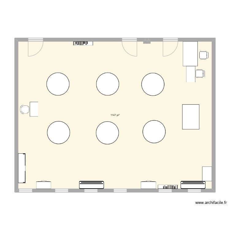 Classe Lisa Nadeau-Lang - Plan 1 pièce 107 m2 dessiné par Morgan James ...