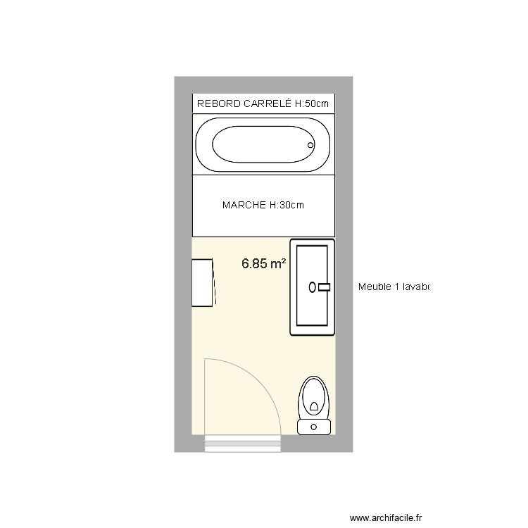 sdb - Plan dessiné par FLORIAN LESAGE