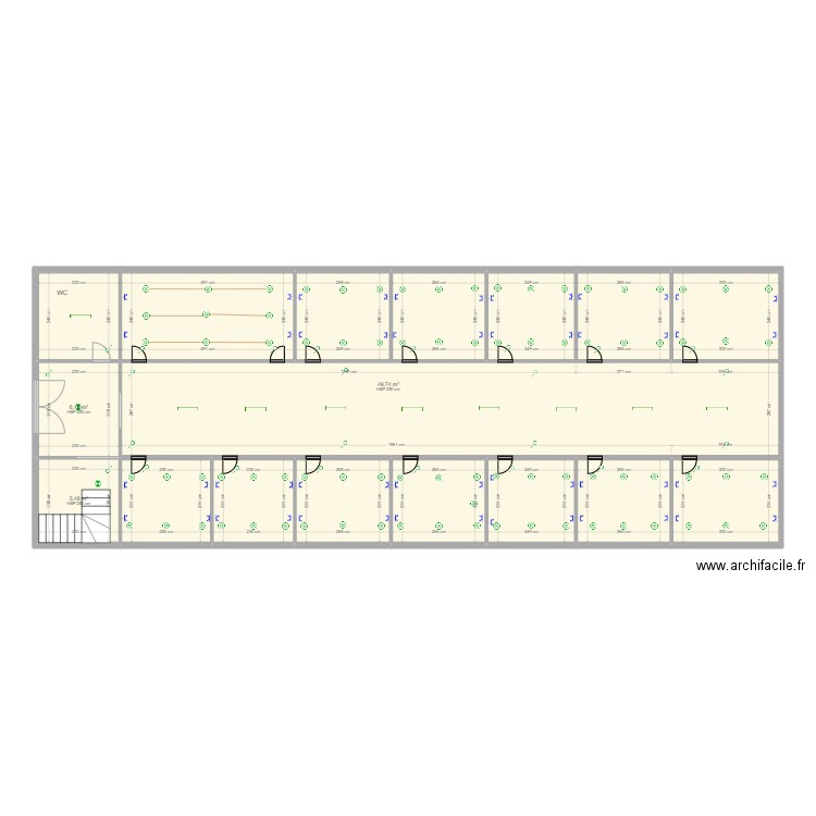 Eclairage spot - Plan 17 pièces 156 m2 dessiné par ikram zg