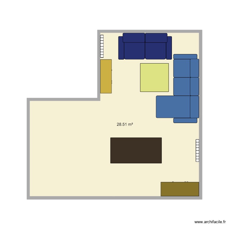 salon - Plan dessiné par capiston