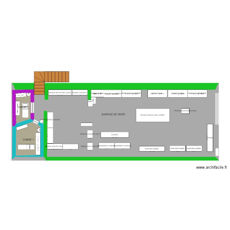 MAGASIN - Plan dessiné par juju0709
