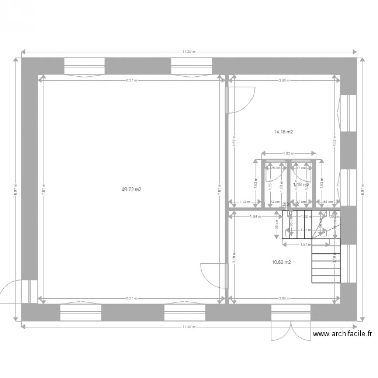 Bâtiment Primaire RDC - Plan dessiné par PlanBât