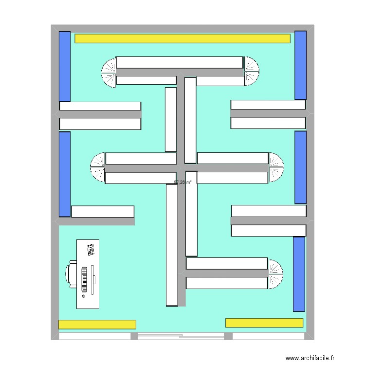 Magasin Normal FINAL - Plan 1 pièce 87 m2 dessiné par michellmc