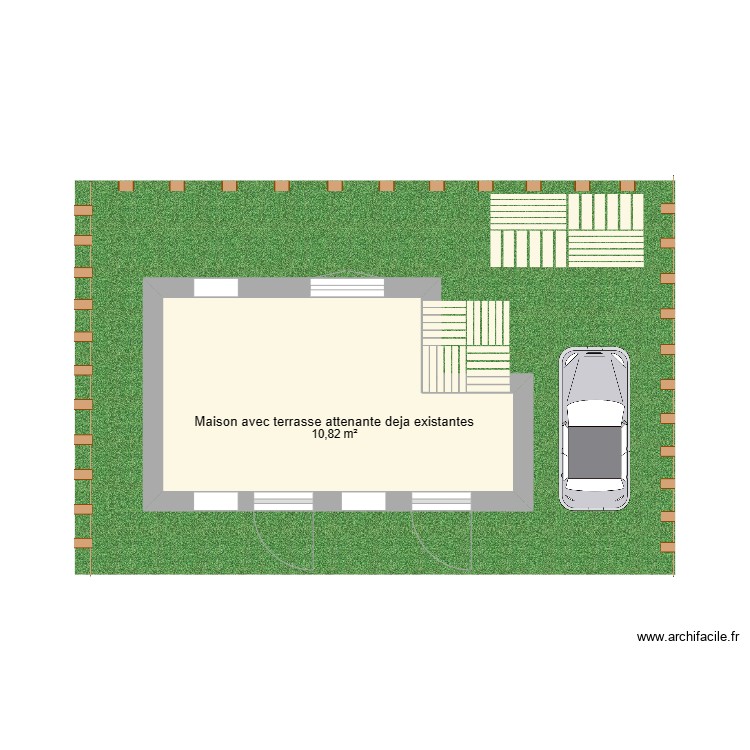 Annexe - Plan dessiné par constructionannexejardin