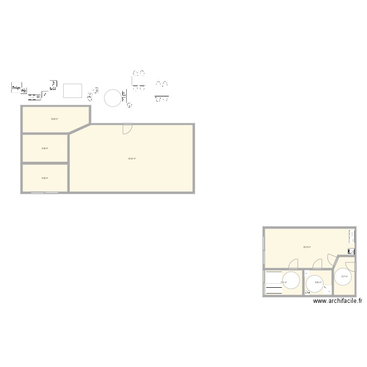 t4 RDC batiment nord - Plan dessiné par clementbzh