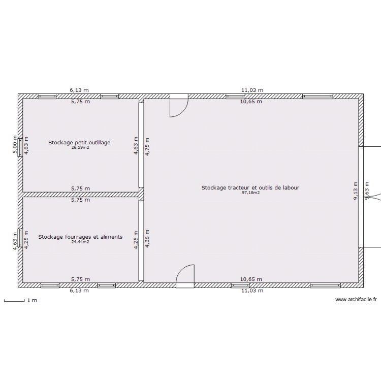 Hangar - Plan dessiné par PetrA