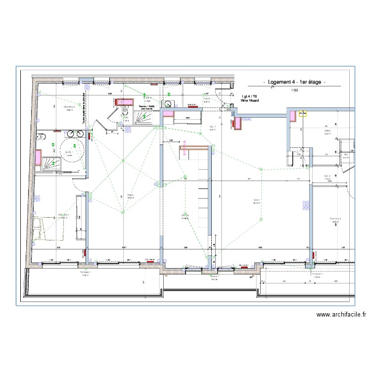 logement 4 A - Plan dessiné par LEFEBVRE PASCAL