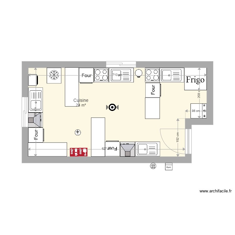 Cuisine collective - Plan dessiné par Enjoy972
