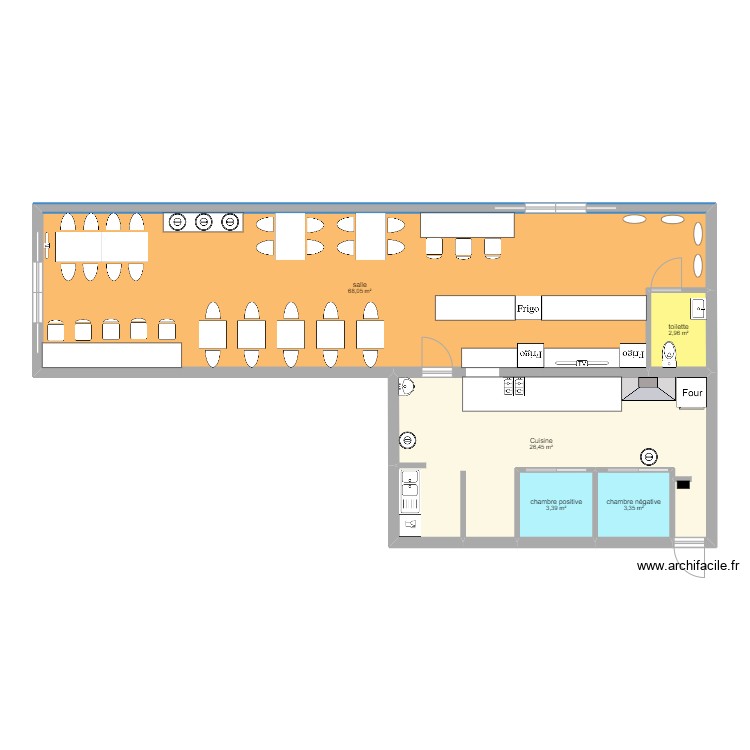 o'tacos - Plan 5 pièces 104 m2 dessiné par stonelec