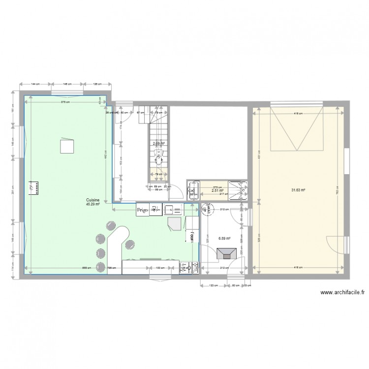 plan RDC - Plan dessiné par lecarpentier