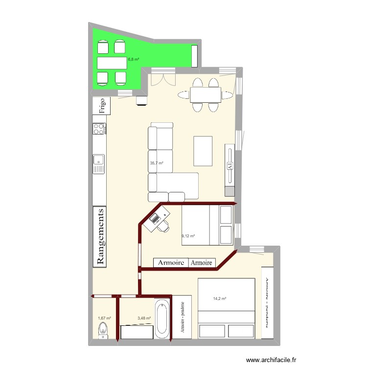 maison - Plan dessiné par BoeBoe