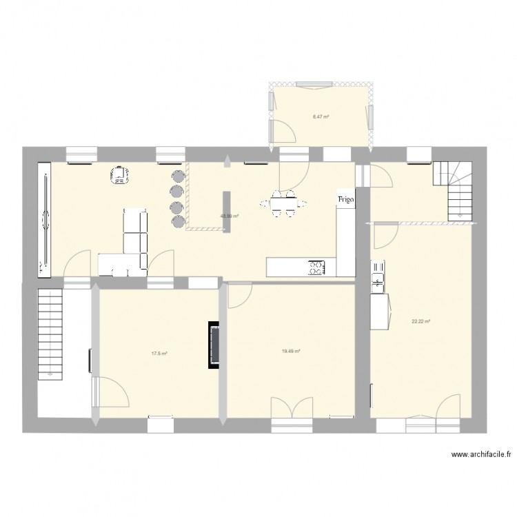 maison RDC - Plan dessiné par nigo06