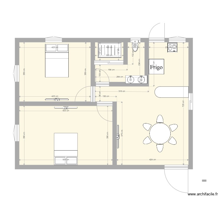maria - Plan 5 pièces 67 m2 dessiné par sispaman