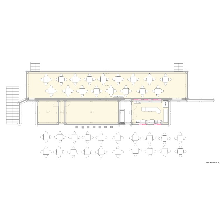 Plan pool bar - Plan dessiné par WALID2016