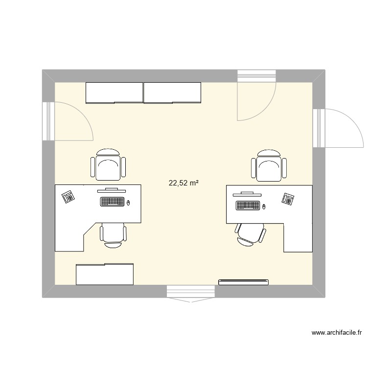 Aménagement du bureau - Plan dessiné par MMZYK