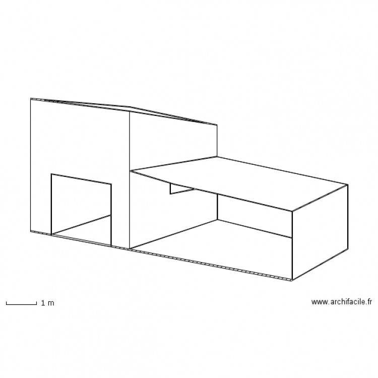 perspective garage et abri - Plan dessiné par lindy