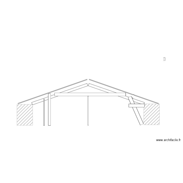 Pignon charp - Plan dessiné par La Nive