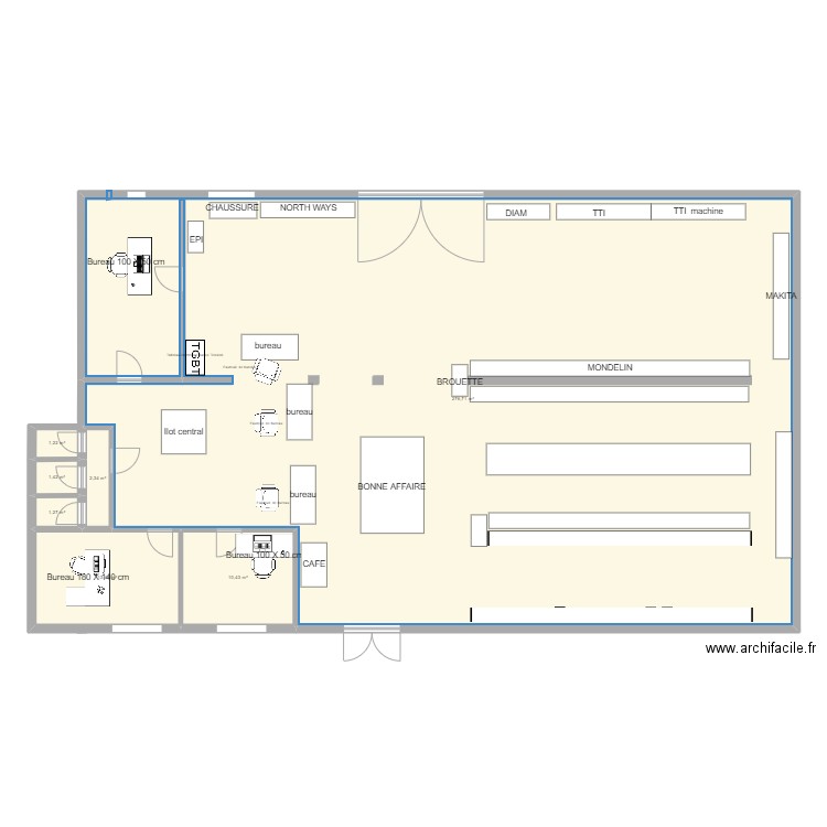 Plan – magasin – Par gedimat25 ️ | ArchiFacile